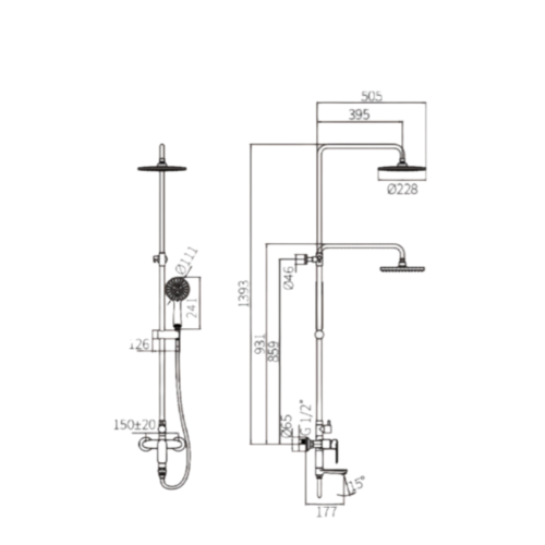 HCG-Exposed shower – HCG Bathroom Fixtures Online Shop
