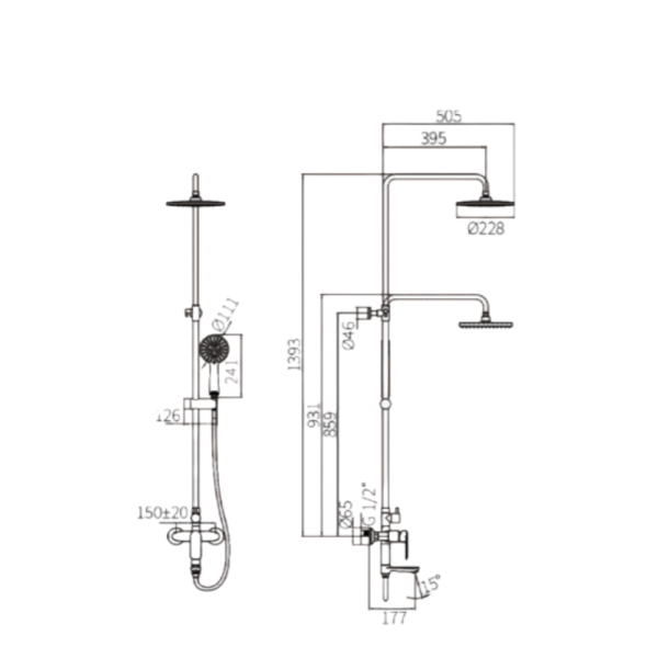 HCG-Exposed shower – HCG Bathroom Fixtures Online Shop