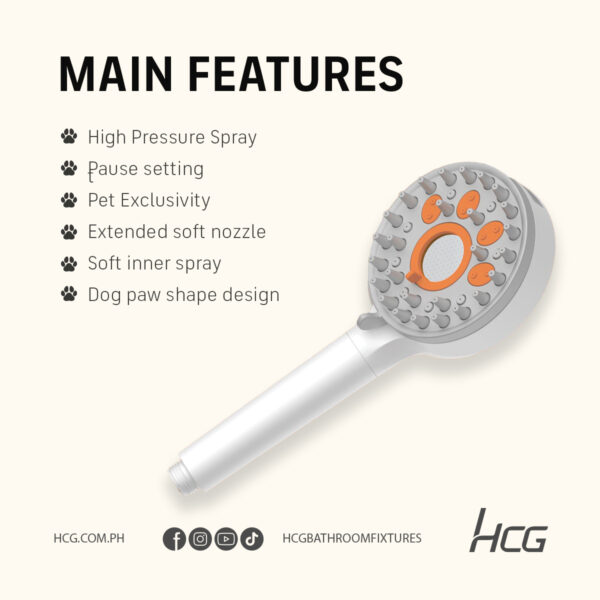 HCG – Pet Shower with 5 setting – HCG Bathroom Fixtures Online Shop